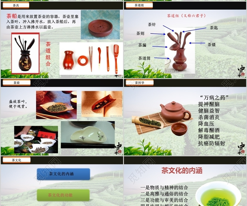 绿色茶艺礼仪茶艺知识礼仪培训茶文化培训PPT下载 觅知网